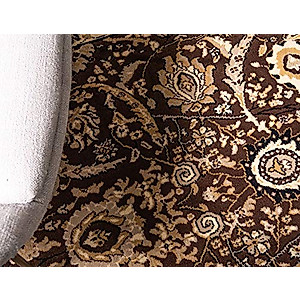 Unique Loom Espahan Collection Traditional Classic Inspired, Intricate Design Area Rug, 10 ft x 13 ft, Brown/Beige