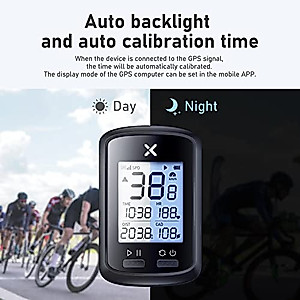 XOSS G+ Wireless Bike Computer, GPS Cycling Speedometer and Odometer with Bluetooth and ANT+, Bicycle Accessories with LCD Display, Waterproof MTB Tracker Fits All Bikes