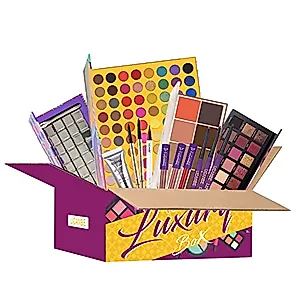 UCANBE Full Makeup Kit for Women, All In One Make Up Gift Set with 2 Eyeshadow Palette, 3 Matte Liquid Lipstick, 3 Lipliner, 3 Mascara, 3 Eye Primer, 2 Eyebrow Pen, 1 Eyeliner, 1 Eye Shadow Brush Set