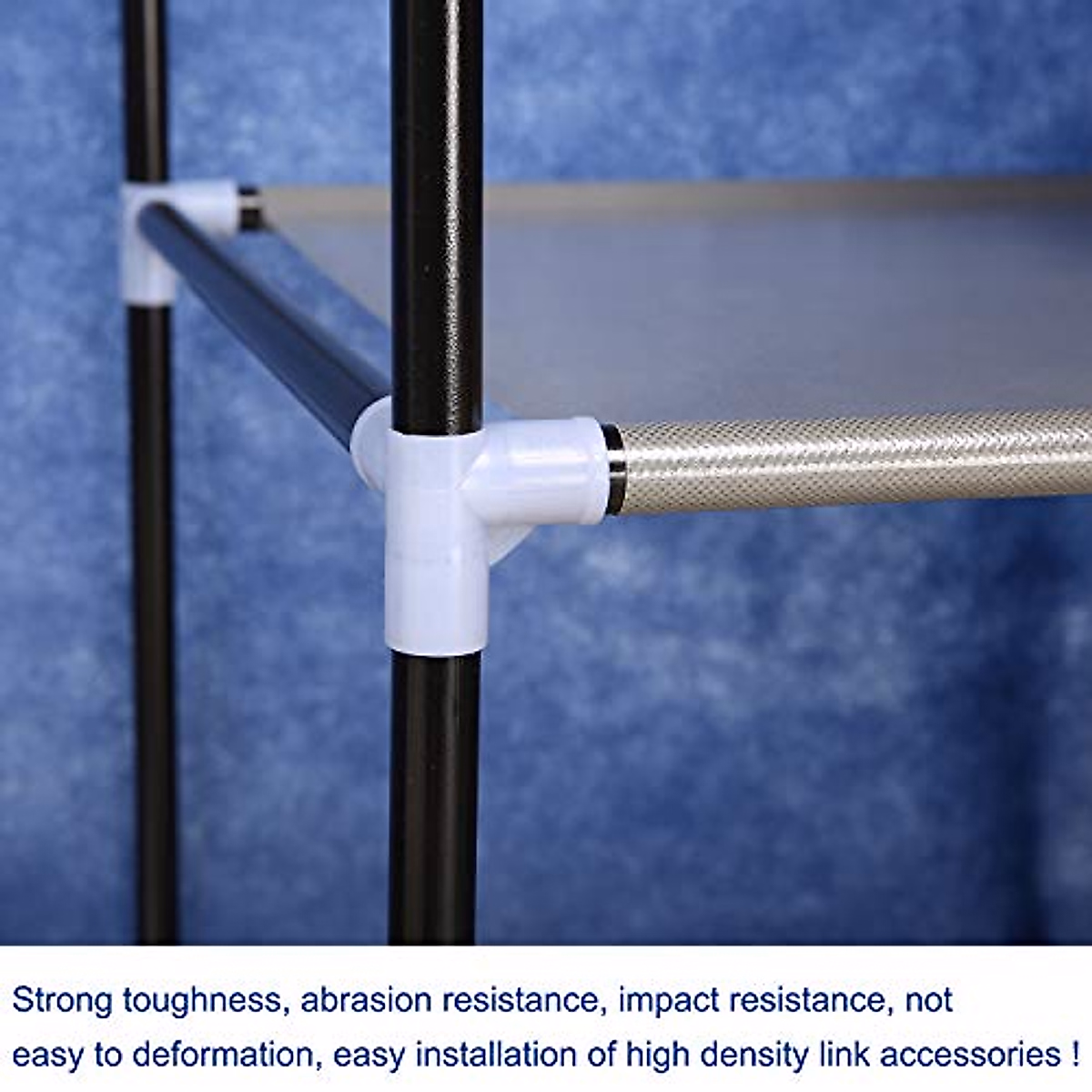 Hicient Portable Clothes Closet Wardrobe Storage Organizer with Breathable Fabric, Zippered Double Rod Closet, Easy to Assemble Strong Durability Bedroom Clothes Closet Organizer (Blue)