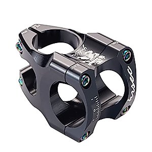 Bike Stem 35mm Short MTB Handlebars Riser Ultra-Light CNC Aluminum Alloy 31.8*28.6mm For Mountain bike Enduro Trail AM XC FR DH Bicycle Parts (Black)