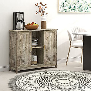 TaoHFE Farmhouse Buffet Cabinet,Farmhouse Credenza Cabinet,Farmhouse Sideboard Storage Cabinet,Coffee Bar Cabinet Buffet Table Thin Cabinet for Narrow Spaces Entry Cabinet Hallway Cabinet Dining Room
