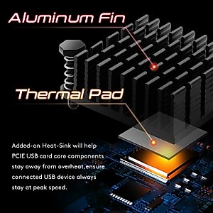 EZDIY-FAB USB3.2 Gen2x2 Type-E Front Panel Internal Expansion Card 20 Gbps PCI Express 3.0 X4 Adapter for Desktop PCs (ASM3242)