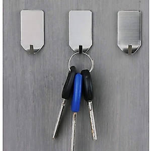 FOTYRIG Adhesive Hat Hooks for Wall Baseball Caps Rack Hangers 304 Stainless Steel Waterproof Stick on Hooks Strong & Durable (Max Load up to 4Lbs)-20 Packs