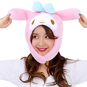 SAZAC Kigurumi Hat - My Melody - Cozy Costume Beanie Cap - Adult Size