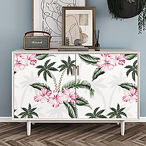 WESTICK Floral Peel and Stick Wallpaper for Bathroom Waterproof Botanical Wallpaper Stick and Peel Boho Floral Contact Paper for Cabinets Bedroom Walls Drawers Countertops Nursery Room 17.75 x 118 in