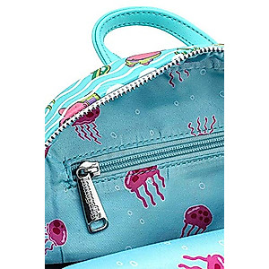 Loungefly Spongebob Squarepants and Patrick Jellyfishing Womens Double Strap Shoulder Bag Purse