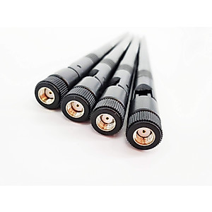 Super Power Supply® 4 x 9dBi 2.4GHz 5GHz Dual Band WiFi RP-SMA Antennas for Netgear Nighthawk X4S R7800-100NAS AC2600 ; Asus RT-AC88U AC1300 ; Dual-Band Gigabit Routers