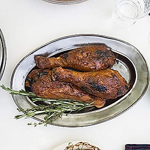 Juliska Pewter Stoneware 15" Oval Platter