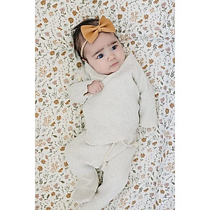 Mebie Baby Muslin Quilt, Meadow Floral, 100% Muslin Cotton Baby Blankets for Girls and Boys, Muslin Baby Blanket for Newborns, Babies, Toddler, Soft Muslin Swaddle Blankets, 47"x47"