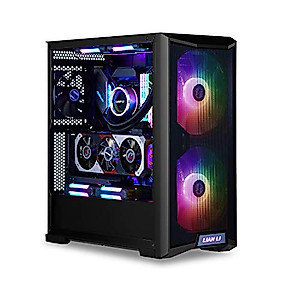LIAN LI LANCOOL 215 E-ATX PC Case, RGB Gaming Computer Case Features High Airflow with 2x200mm ARGB Fans & 1x120mm Fan Pre-Installed and Mesh Front Panel, Tempered Glass Mid-Tower Chassis (Black)