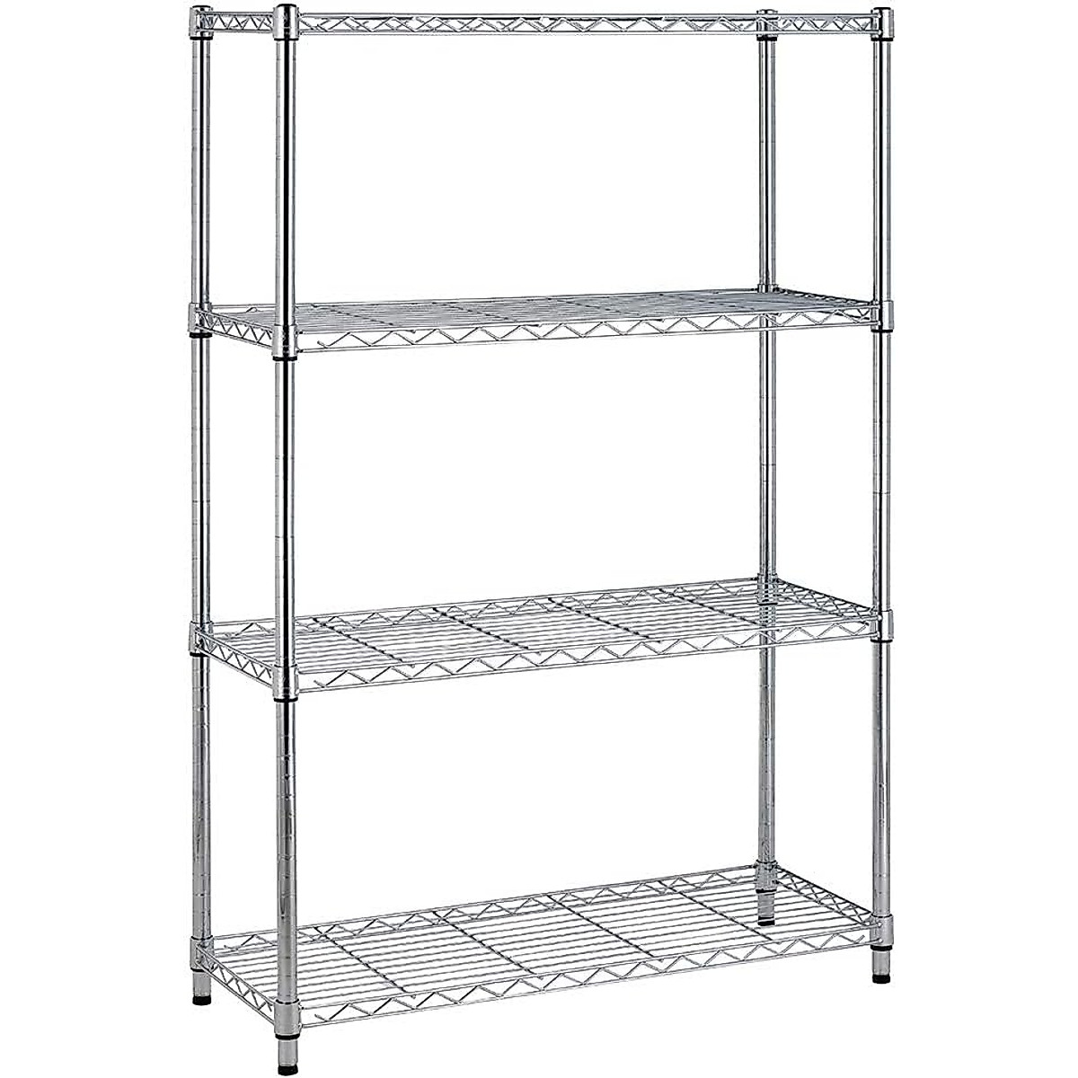 BestOffice Adjustable Wire Shelving Storage Shelves Heavy Duty Shelving Unit for Small Places Kitchen Garage (Chrome, 36×14×54)