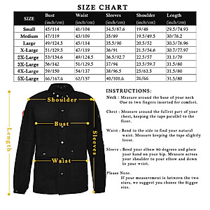 Black Leather Welding Jacket, Heavy Duty FR Heavy Duty Split Cowhide Leahter (Medium, m)