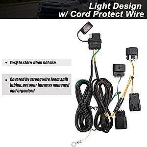 MECMO 4 Pin Trailer Wiring Harness for 2010-2017 GMC Terrain/Chevrolet Equinox, Plug-in Simple Custom-Fit T-Connector Equinox & Terrain 4 Pin Trailer Hitch Wiring