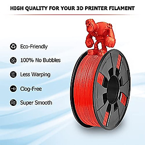 8 Pack PLA 3D Printer Filament, Dveda 1.75mm PLA 3D Printing Filament in Total 2KG, 8 Colors Dimensional Accuracy +/- 0.03 mm Widely Compatible for 3D Printing
