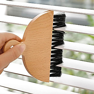 Eco-Friendly Wooden Bamboo Hand Brush and Dustpan Multi-Purpose Set Ideal for WFH Workstation, Home, Kitchen, Dining Table, or as a Gift (Gentle and Long-Lasting Bristles)