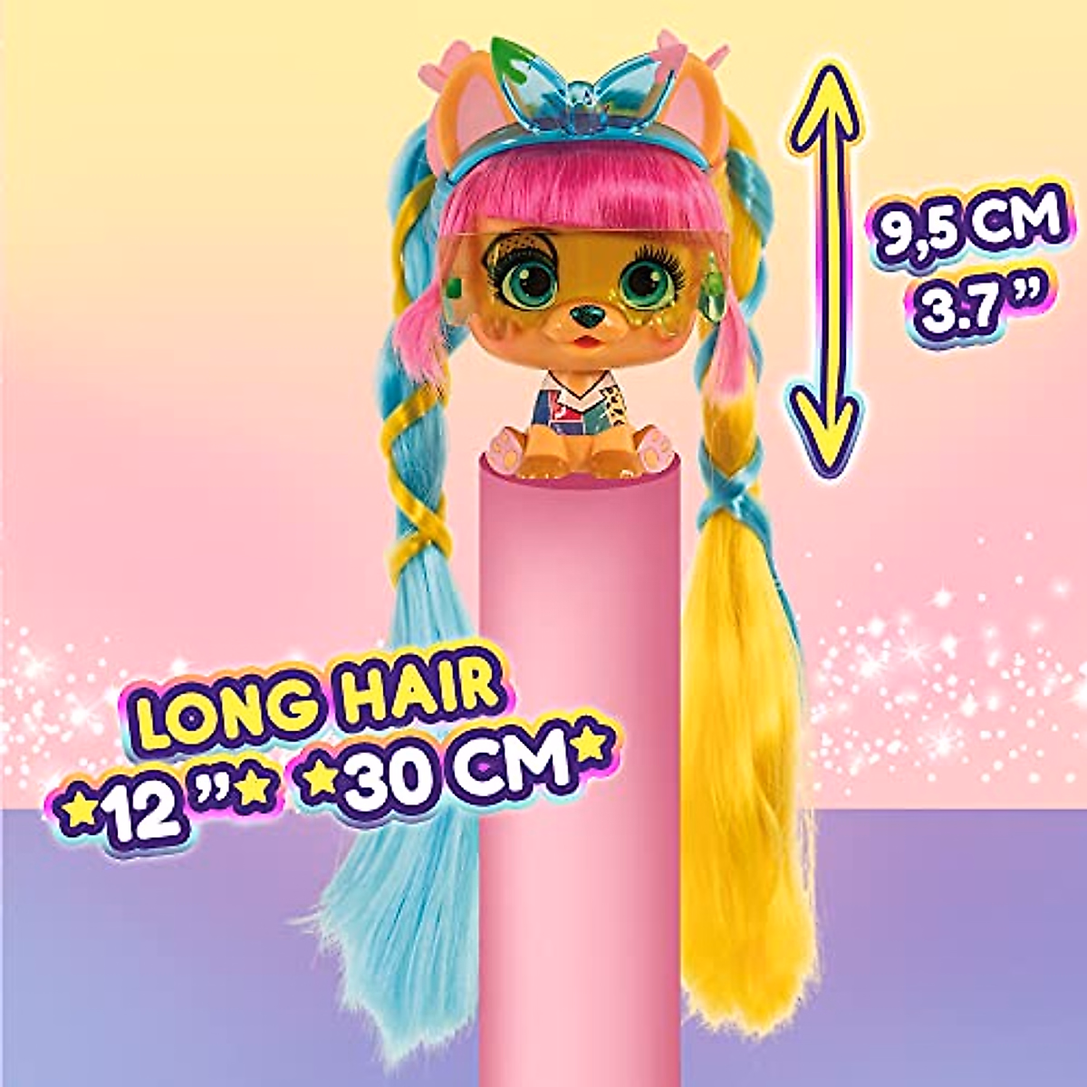 IMC Toys VIP Pets Color Boost - Includes 1 VIP Pets Doll, 9 Surprises, 6 Accessories| Kids Age 3+ (712003)