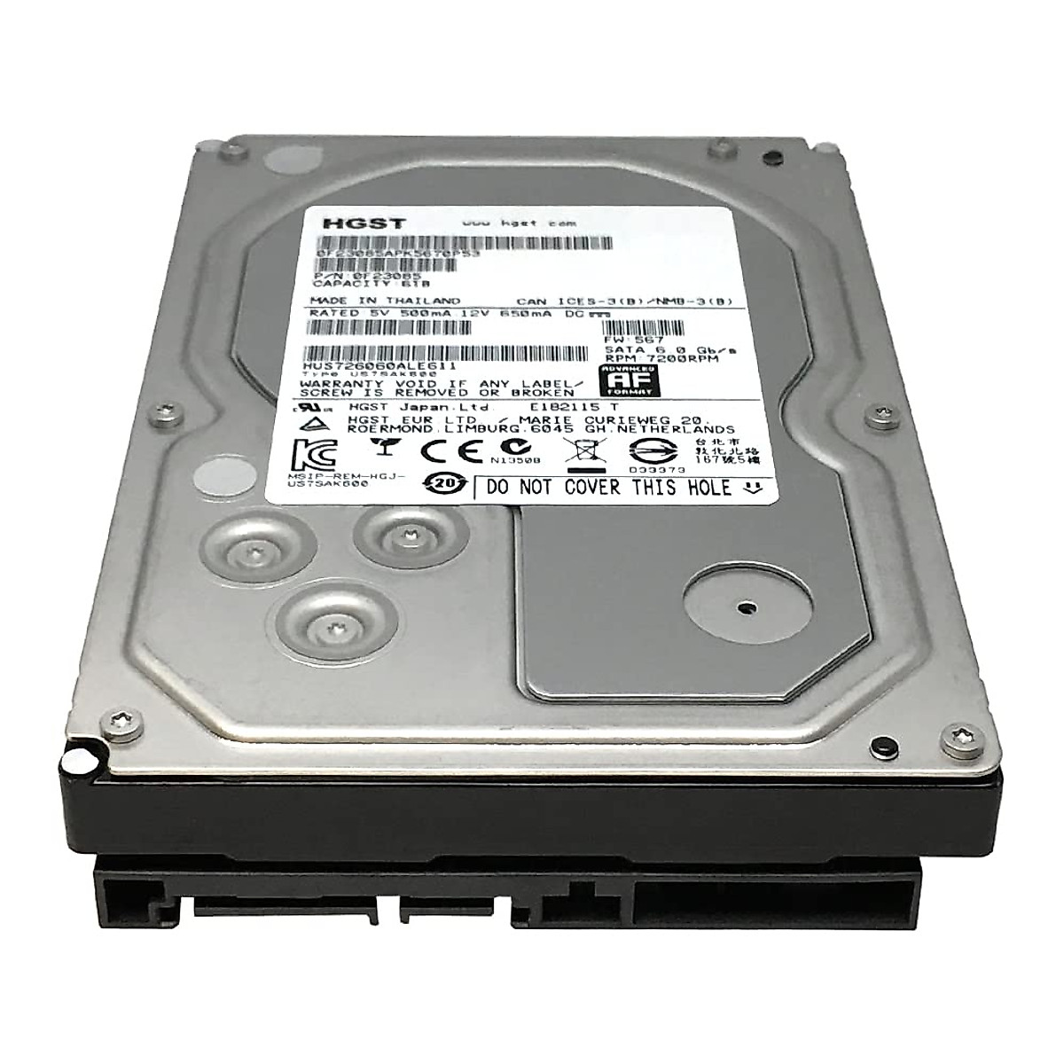 MDD - HGST Ultrastar 6TB 7200RPM 128MB Cache SATA 6Gb/s 3.5-inch Enterprise Hard Drive - HUS726060ALE611 (for RAID, NAS, Desktop PC, Surveillance Storage) - 5 Year Warranty (Renewed)