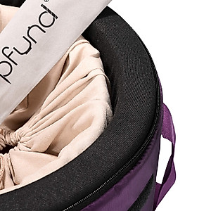 TOPFUND Morganite Fusion C Note Crystal Singing Bowl Root Chakra 10 Inch with Heavy Duty Carrying Case and Suede Mallet