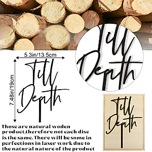 Gothic Till Death Cake Topper - Old English Wedding Cake Topper - Wedding, Anniversary, Valentines Cake Topper (Till Death Cake Topper)