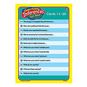 Super Duper Publications | Understanding Inferences Fun Deck | Problem Solving and Reasoning Skills Flash Cards | Educational Learning Materials for Children