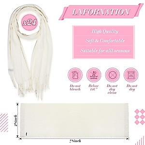 Sintege 24 Pcs Women's Scarf Pashmina Shawls and Wrap Wedding Soft Large Scarves Warm Cashmere Wrap for Dress Evening Party