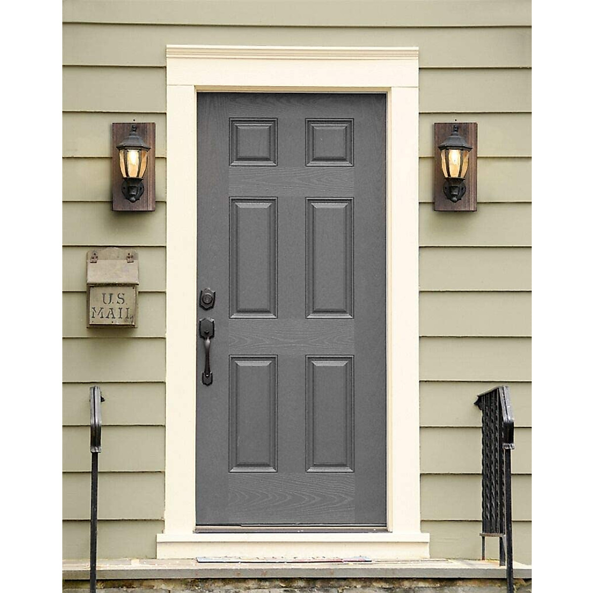 Dahey Rustic Wall Hooks for Mason Jar Lantern Wall Decor, Set of 2 Decorative Iron Hooks with Wood Boards for Hanging Sconce Candle Plants Hangers, Christmas Home Decor