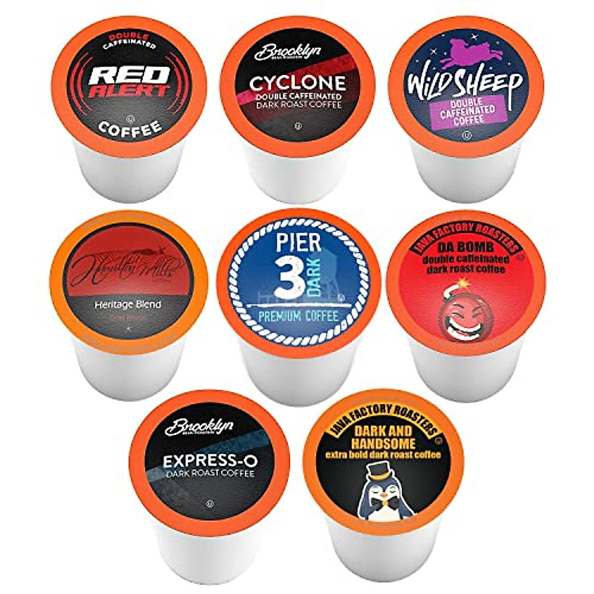 Best of the Best Pods, Variety Pack for Keurig K Cup Brewers, Strong and Regular Coffee Lovers, Great Gift - 5 Cups of Each, High Caffeine Coffee, 40 Count