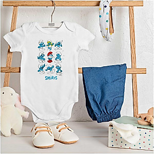 Smurfs Squad Papa Smurfette Cartoon Baby Romper Boys or Girls