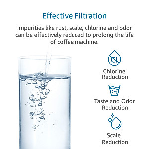AQUACREST TÜV SÜD Certified Coffee Water Filter, Replacement for De'Longhi 5513292811, DLS C002, CFL-950, SER3017, ECAM/ETAM Series, EC680, BCO420 (Pack of 2, Packing may vary)