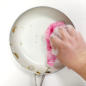 UNHA's Dish Scrubber Cloth - Mesh Dishwashing Scouring Pad for Kitchen - Non-Abrasive, Non-Absorbent, Quick Dry, Odorless Polyester Scrubbing Dish Net Cloths - 10 Pack