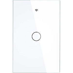 MOES ZigBee Smart Touch Wall Light Switch,Requires Tuya ZigBee Hub,No Neutral Wire/N+L Wiring,No Capacitor,Smart Life Tuya 2/3 Way Remote Control, Work with Alexa Google Home, 2MQTT,1 Gang White