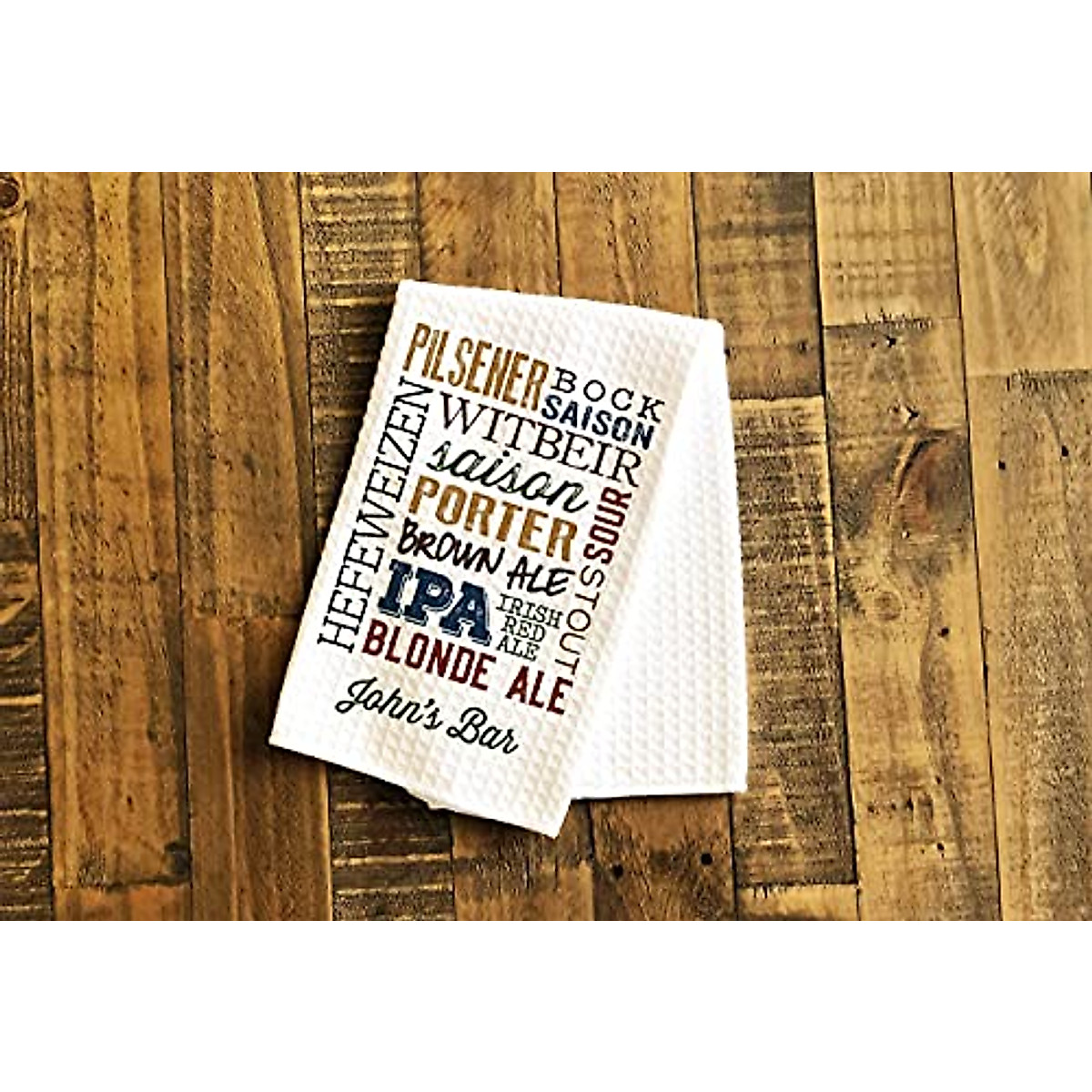 Beer Types Towel | Personalized Kitchen Towel | Brewing Gift | Father's Day Gift | Personalized Dish Towel | IPA Gift | Mens Kitchen Gift