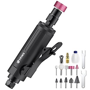 EYPINS Air Straight Die Grinder,1/4" Pneumatic Angle Die Grinder,25000 RPM,Heavy Duty Compressed Sander Polisher for Contour Grinding, Cutting, Polishing, Weld Repair,Deburring