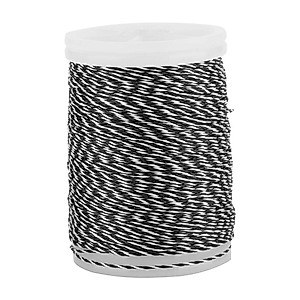 Empty Bow String On Spool,Bowstring Serving,Archery Serving Thread 120m Durable Nylon String Serving Thread for Bowstring Archery Supplies(Black+White)