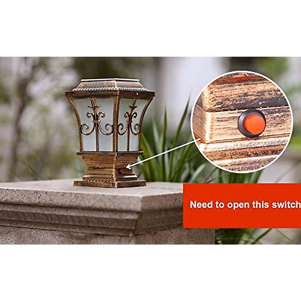 ROLTIN Creative European Victoria Retro Outdoor Solar Energy Column Lamps Bronze Square LED Pillar Post Light Aluminum Metal Landscape Lighting Exterior Villa Garden Pati