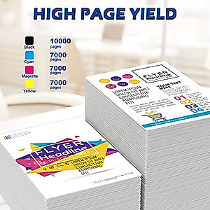 DOUBLE D 972X 972A (Upgraded Chip) Compatible Replacement for HP 972X 972A 972 Ink Cartridges, for HP PageWide Pro 477dw 477dn 577dw 577z 452dn 452dw 552dw P55250dw P57750dw, 4 Pack