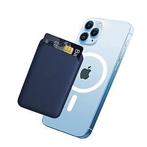 TWZKG Magnetic Card Wallet Holder with MagSafe for iPhone 16/15/14/13/12 Series,Blue
