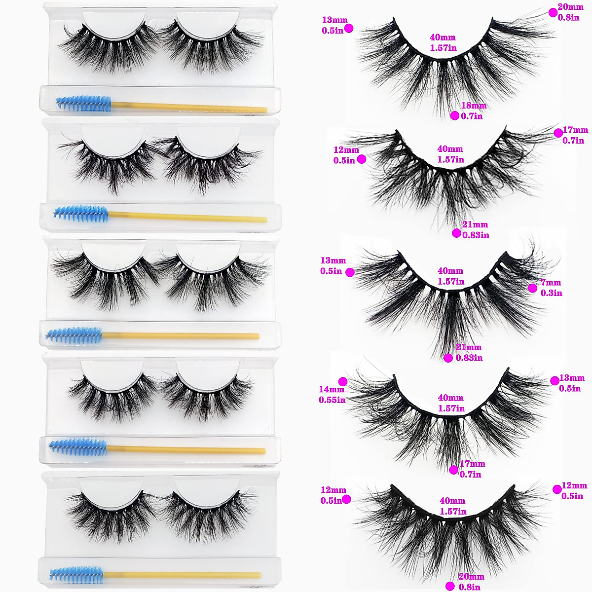 Wholesale lashes, Faux Mink lashes bulk, 30 pair 10 Styles Lashes with lash brush, 15-22mm Fake Lashes, Fluffy Wispy Natural Volume Lashes, Handmade Reusable Soft lashes, Lashes Bulk