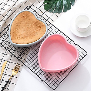 Heart Shaped Cake Pans - Silicone Molds 3pcs Heart Baking Pan 4" 7" 9" Heart Cake Mold Non-Stick Cake Pan Set for Cheese Cake and Brownie Cake