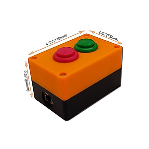 EU 4 Inch Char High 3 Digits LED Clock (Red+Buttons)