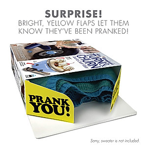 Prank-O Turn & Churn Gag Gift Empty Box, Birthday Gift Box, Wrap Your Real Present in a Convincing and Funny Fake Gift Box, Practical Joke for Birthday Presents, Holidays, Parties