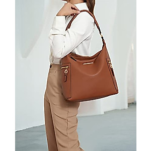 MKF Collection Hobo Bag & Wristlet Wallet for Women, Vegan Leather Shoulder Handbag Messenger Purse