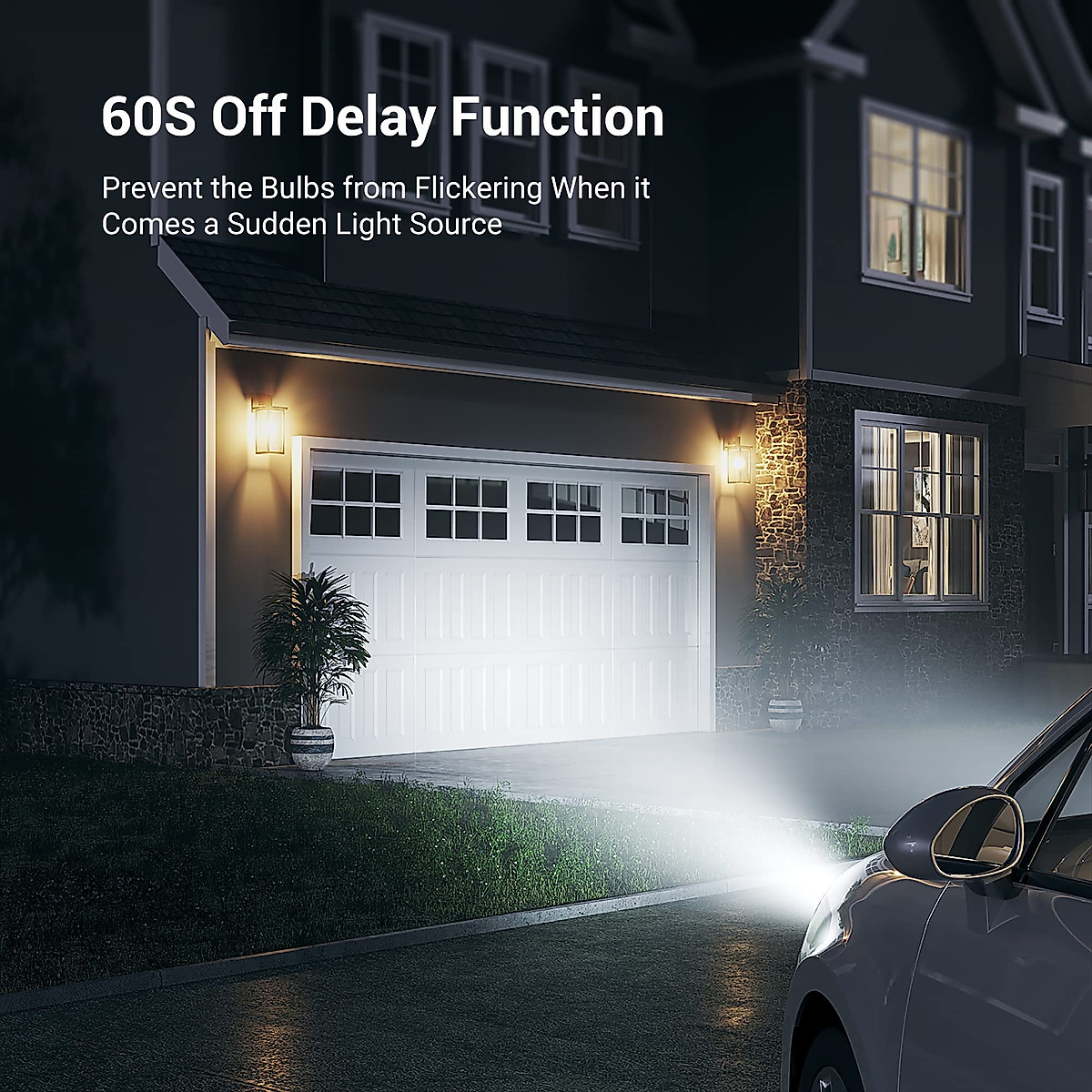 DEWENWILS Light Sensor Socket, E26 E27 Dusk to Dawn Sensor Socket, Light Bulb Socket for Light Fixtures, Compatible with Incandescent/CFL/LED/Halogen Bulbs, 6 Pack, Black