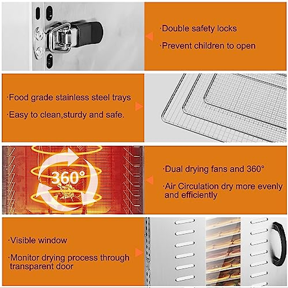 Commercial Food Dehydrator with 20 Trays - Dehydrators for Food and Jerky with Digital Timer and Temperature Control - High Efficiency Food Dehydrator Machine for Jerky/Meat/Fruit/Herb/Vegetable