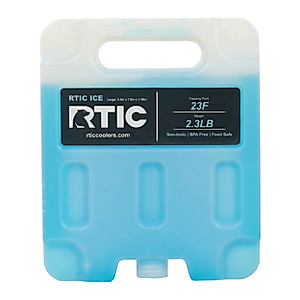 RTIC Refreezable Reusable Cooler Ice Packs Cold Ice Chest Pack Long-Lasting with Break-Resistant Design, for Food and Drink, Perfect for Travel and Storage, Large (2 Pack)