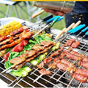 TBMAKE Grills Portable Outdoor BBQ Grill Patio Camping Picnic Barbecue Stove Suitable For People Charcoal Grill Grill Table