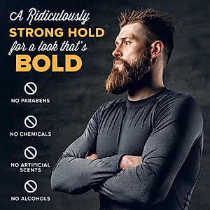 The Bearded Goon Ridiculously Strong Mustache and Beard Wax for Men | All Day Style Control to Tame Facial Hair | All Natural Handlebar Moustache Wax - 1oz (30ml)