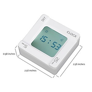 Kadams Square Rotating Timer for Pomodoro, Shake to Start, Battery operated Timer with Alarm and Backlight for Time Management, Visual Timer for Kids, Kitchen, Bathroom, Workout, Classroom, and Office