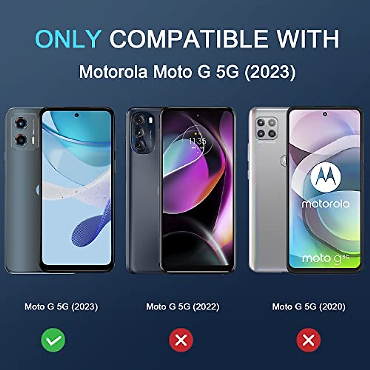 DEERLAMN Case Compatible with Moto G 5G 2023 with Slide Camera Cover+Screen Protector(1 Pack),Rotated Ring Kickstand Military Grade Shockproof Protective Cover-Rose Gold